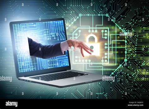 The Hacker Man Trying To Steal Personal Data Stock Photo Alamy