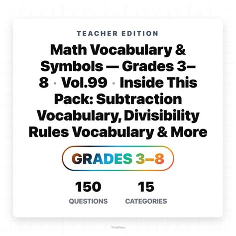Expression Vs Equation — Numeracy Vocabulary Worksheets Grades 3 8