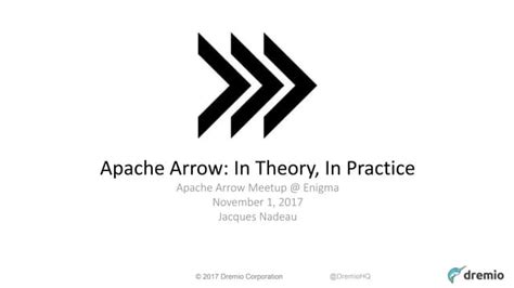 Apache Arrow In Theory In Practice Ppt