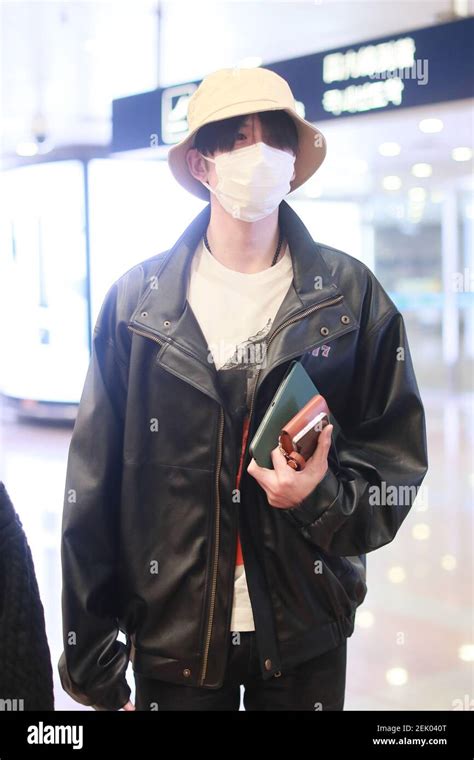 Chinese Actor Zhang Yunlong Also Kown As Leon Zhang Arrives In An Airport In Beijing China