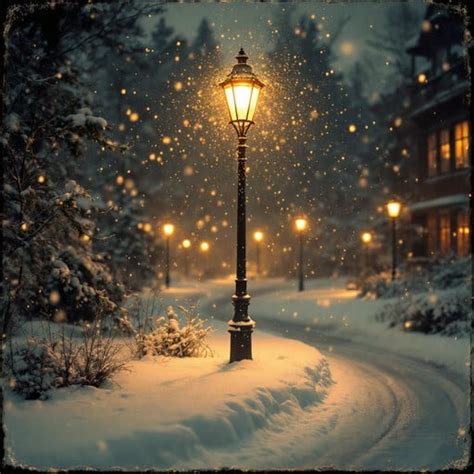 Free Snowy Street Light Image Winter Snow Streetlight Download At
