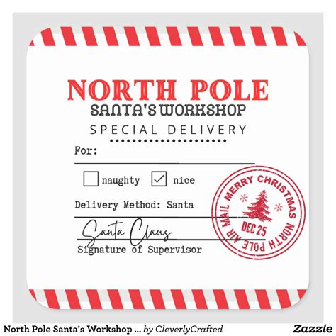Free Printable North Pole Shipping Shipping Label From Santa Dean Marin