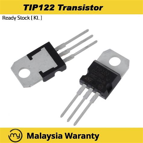 Tip122 Darlington Power Transistor Npn Arduino Shopee Malaysia