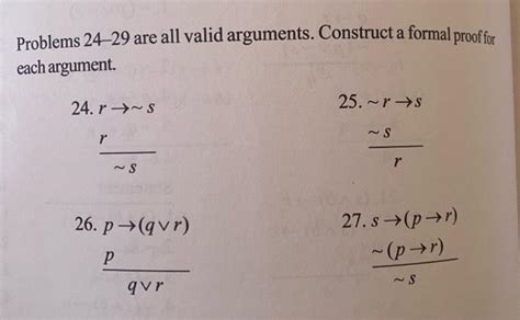 solved problems 24 29 are all valid arguments construct a