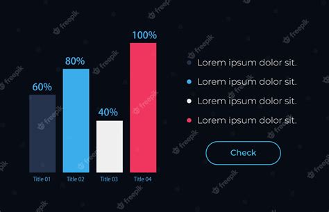 Premium Vector Bar Chart With Percentage Ui Element Template