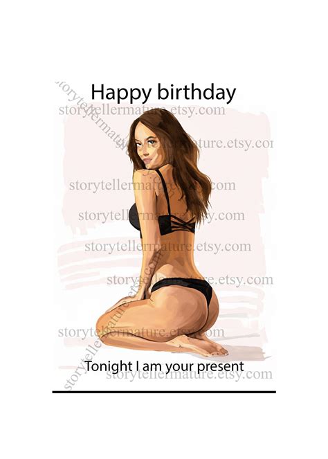 Printable Birthday Card Birthday Card Naughty Birthday Card Girl Birthday Card Love Birthday