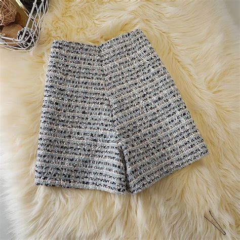 Badu Bg Карирани вълнени широки крачоли Малки къси дамски есенни зимни ботуши с висока талия A