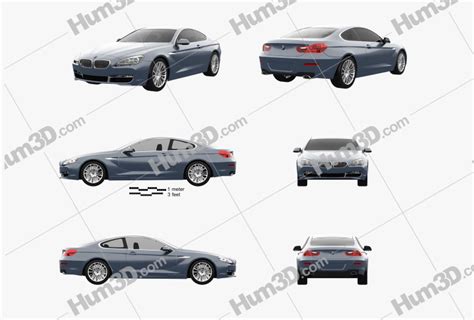Bmw 6 Series F13 Coupe 2015 Blueprint Template