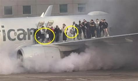 포착 또 개인 짐 들고 탈출美 여객기 화재 중 대피 승객들의 큰 실수