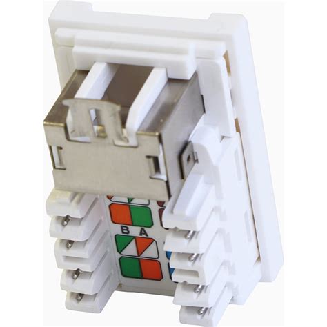 Buy Excel Cat6A FTP Screened RJ45 LJ6C Module White 12 Pack 100 138 12 Comms Express