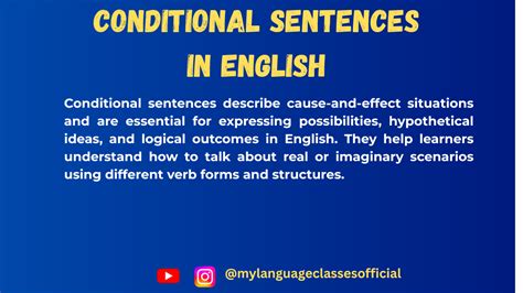 Conditional Sentences In English Grammar Rules Usage And Examples My Language Classes