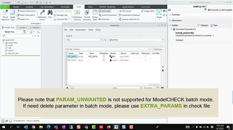 using modelcheck to delete parameters by extra params or param unwanted