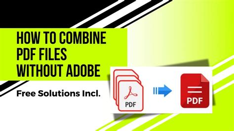 How To Combine Pdf Files Without Adobe Acrobat [free Ways Incl ] Youtube