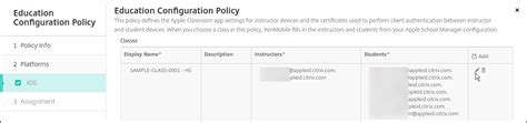 Education Configuration Device Policy Xenmobile Server