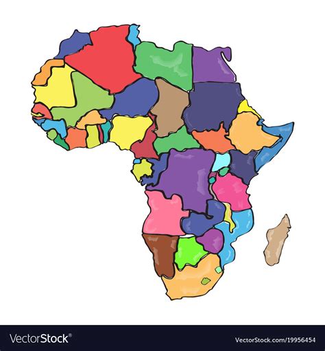 How To Draw Map Of Africa Africa Map Sketch Vector Stroke Dotted