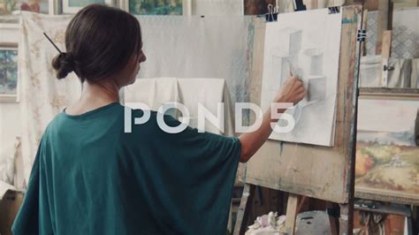 Female Artist At Work