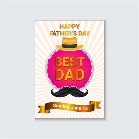 Premium Vector Best Dad Poster Template Vector Design