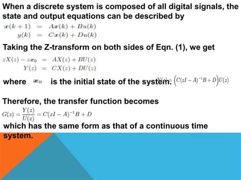 Discrete State Space Model 9th And10th Lecture Ppt