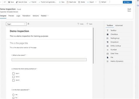 Creating Inspections In Dynamics 365 Field Service And Adding Them To A