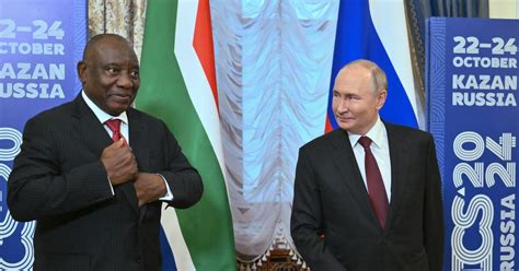 Xvi саммит БРИКС Встреча президента Владимира Путина и президента ЮАР Сирила Рамафозы