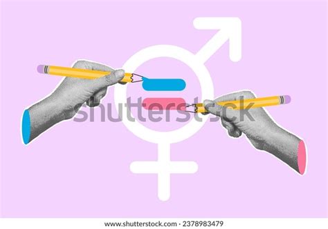 Equality Gender Symbol Art Collage Vector Stock Vector Royalty Free 2378983479 Shutterstock