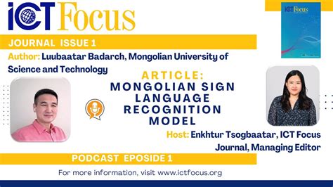 Ict Focus Journal Podcast 1 Mongolian Sign Language Recognition Model Youtube