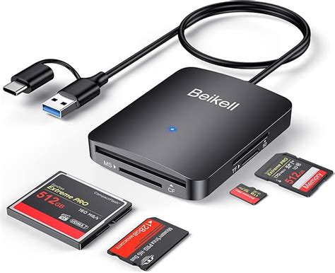 Amazon Com SD Card Reader Beikell 4 In 1 Dual Connector USB USB C USB C To Micro SD Memory