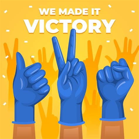 Lo Hicimos Letras De Victoria Vector Gratis