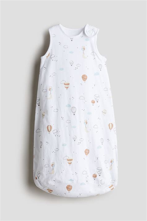 Чувал за спане с принт Бял Балони за летене ДЕЦА Handm Bg