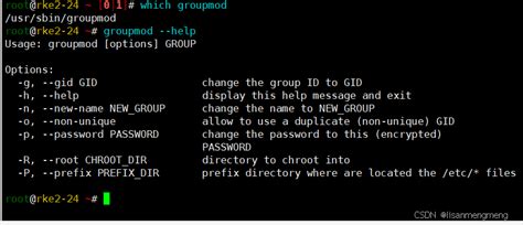 Groupmod 命令介绍和使用案例groupmod命令 Csdn博客