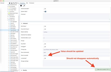 Row Count Notification Should Not Disappear Automatically · Issue 5647 · Pgadmin Org Pgadmin4