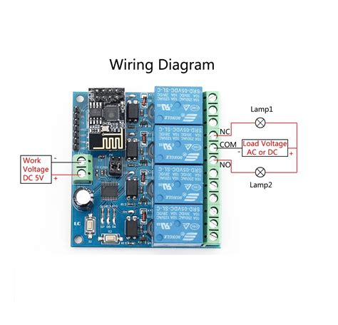 Modulo Rele Wifi Esp8266 4 Canales Domotica