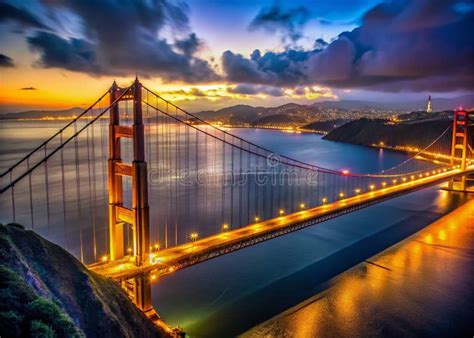 Breathtaking Golden Gate Bridge At Night A Stunning Aerial Drone View