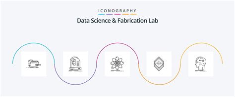 Data Science And Fabrication Lab Line 5 Icon Pack Including S Arrange Intelligence Science