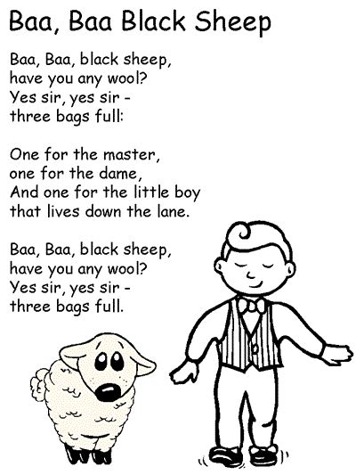 Baa Baa Black Sheep Coloring Pages