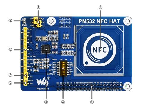 Waveshare Pn532 Nfc Hat For Raspberry Pi I2c Spi Uart Robozar