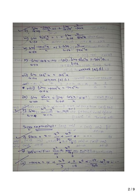 Solution Limits Short Notes Studypool