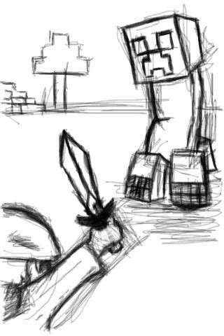 Minecraft Sketch Art At Explore Collection Of