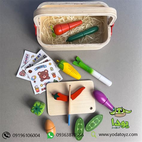قیمت و خرید اسباب بازی برشی آهن ربایی سیفیجات چوبی با جعبه چوبی کد 397 Vegetable Cut Open