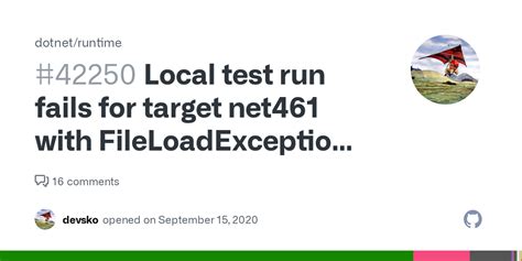 Local Test Run Fails For Target Net461 With Fileloadexception Srcs