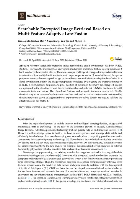 pdf searchable encrypted image retrieval based on multi feature adaptive late fusion