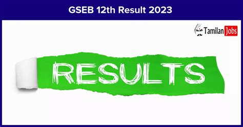 GSEB Th Result Released Soon Check HSC Marksheet Details Gseb Org Tamilan Jobs