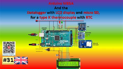 Arduino Mega And The Datalogger With Lcd Display And Micro Sd For Type