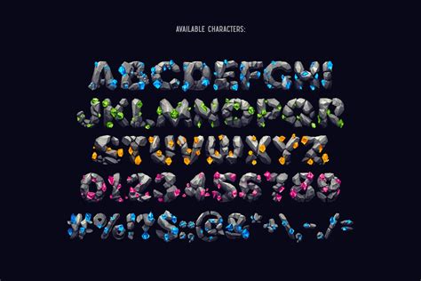 Treasure Gems Color Bitmap Font By Gleb And Natasha Guralnyk Thehungryjpeg