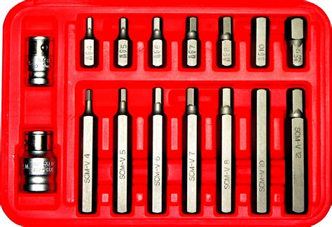 16piece Metric 516hex In Hex Bit Set 3 10mm 30and75mm Long Tande Tools 91133