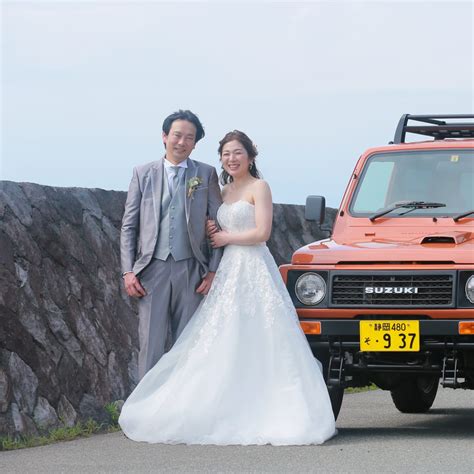 愛車も一緒に。伊豆の海でのロケーションフォト デコルテフォトグラフィー 前撮り・フォトウェディング