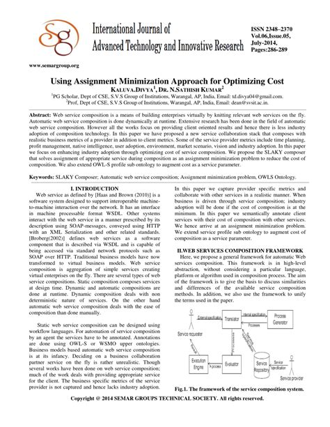 Pdf Using Assignment Minimization Approach For Optimizing Cost