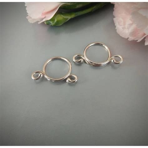 Sterling Silver Non Piercing Nipple Rings With Side Loops Silverbuds