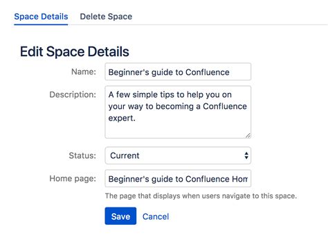 Set Up A Space Home Page Confluence Data Center 10 0 Atlassian Documentation