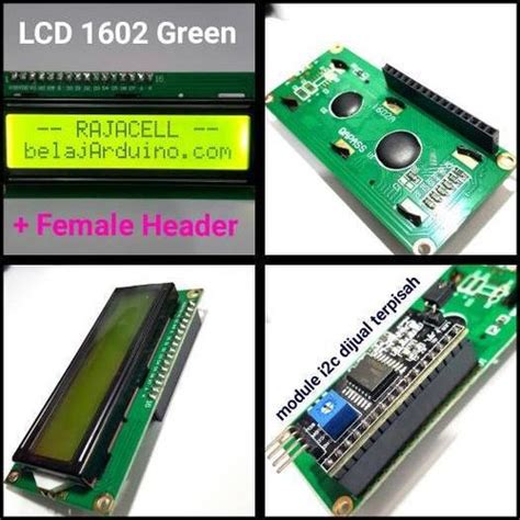 Jual Lcd 1602 Hijau 16x2 Female Header Tersolder Untuk Project Arduino Jakarta Timur
